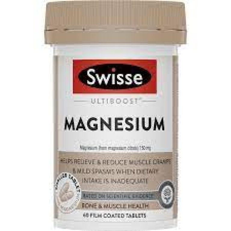 Swisse Magnesium 60 Film Coated Tablets - Grocery Box